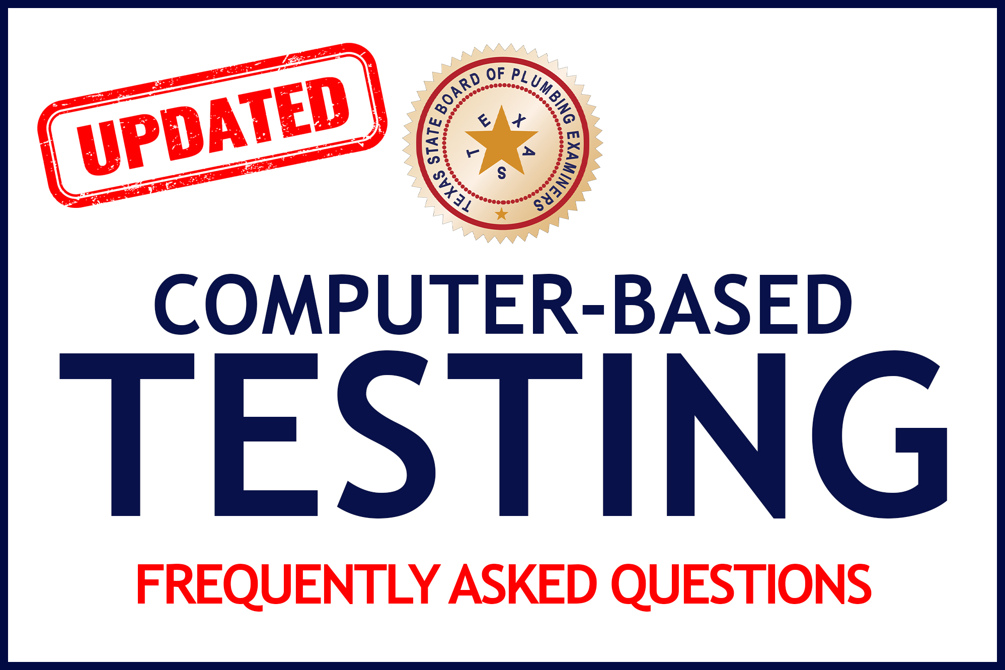 Computer-Based Testing – Texas State Board of Plumbing Examiners