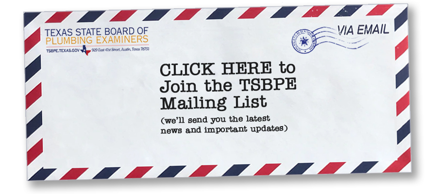 Texas State Board of Plumbing Examiners – Licensing and regulation of ...
